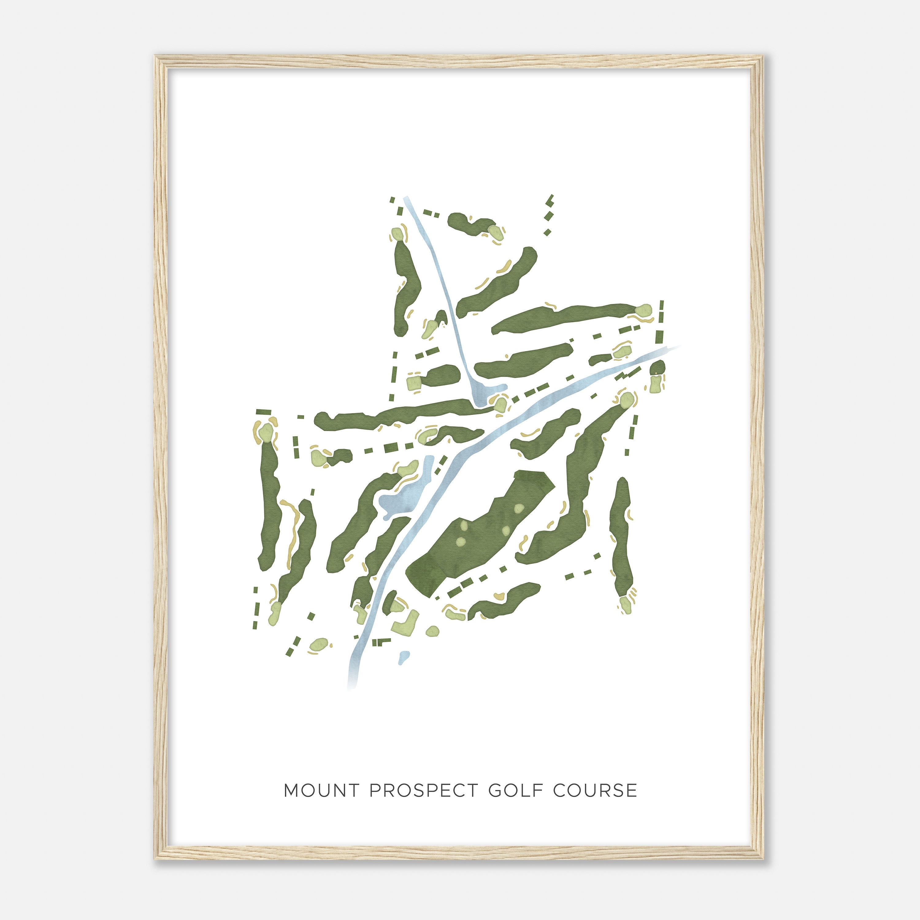 Mount Prospect Golf Course, Illinois - Modern Watercolor Map | Golfer ...