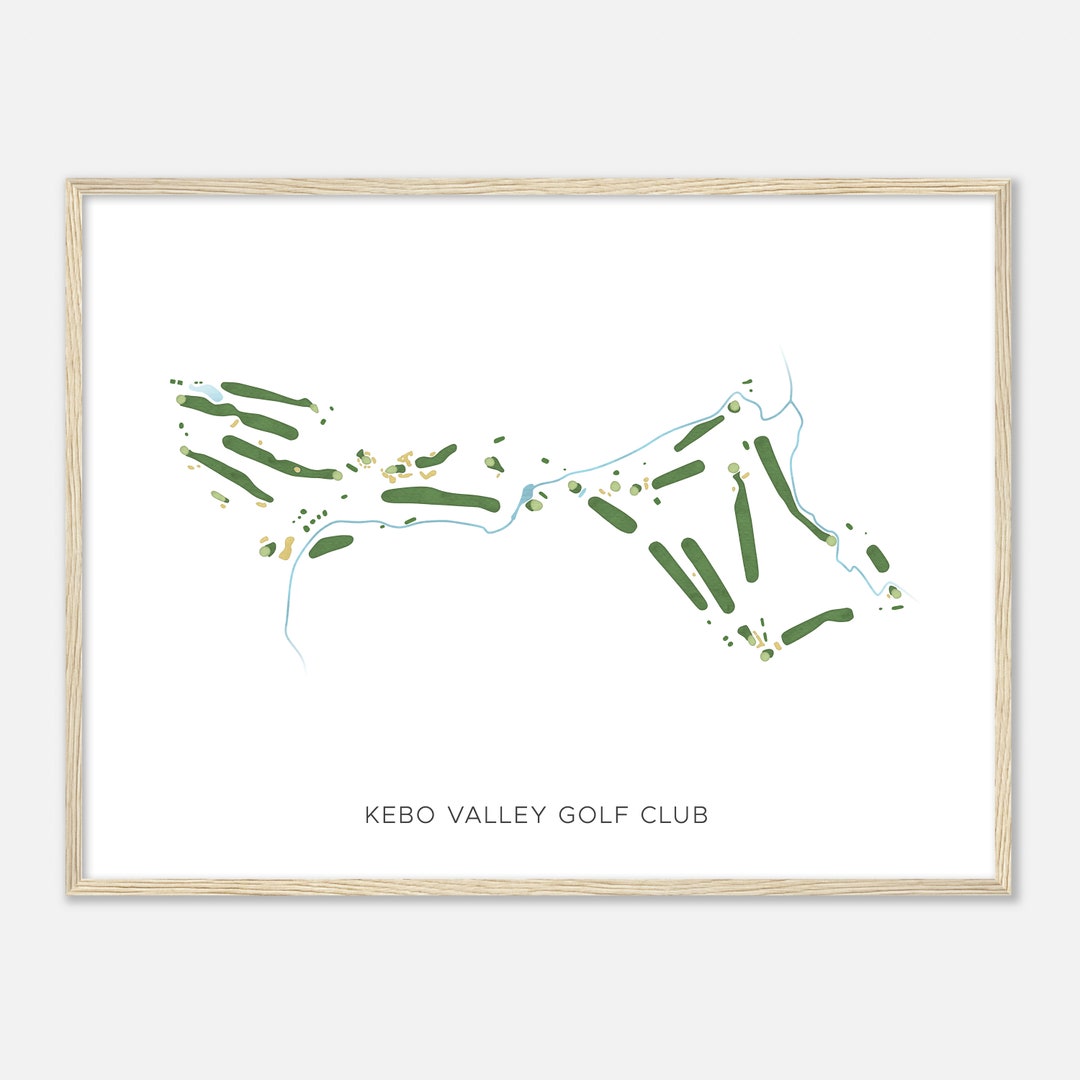 Kebo Valley Golf Club, Maine - Modern Watercolor Map | Golfer Gift ...