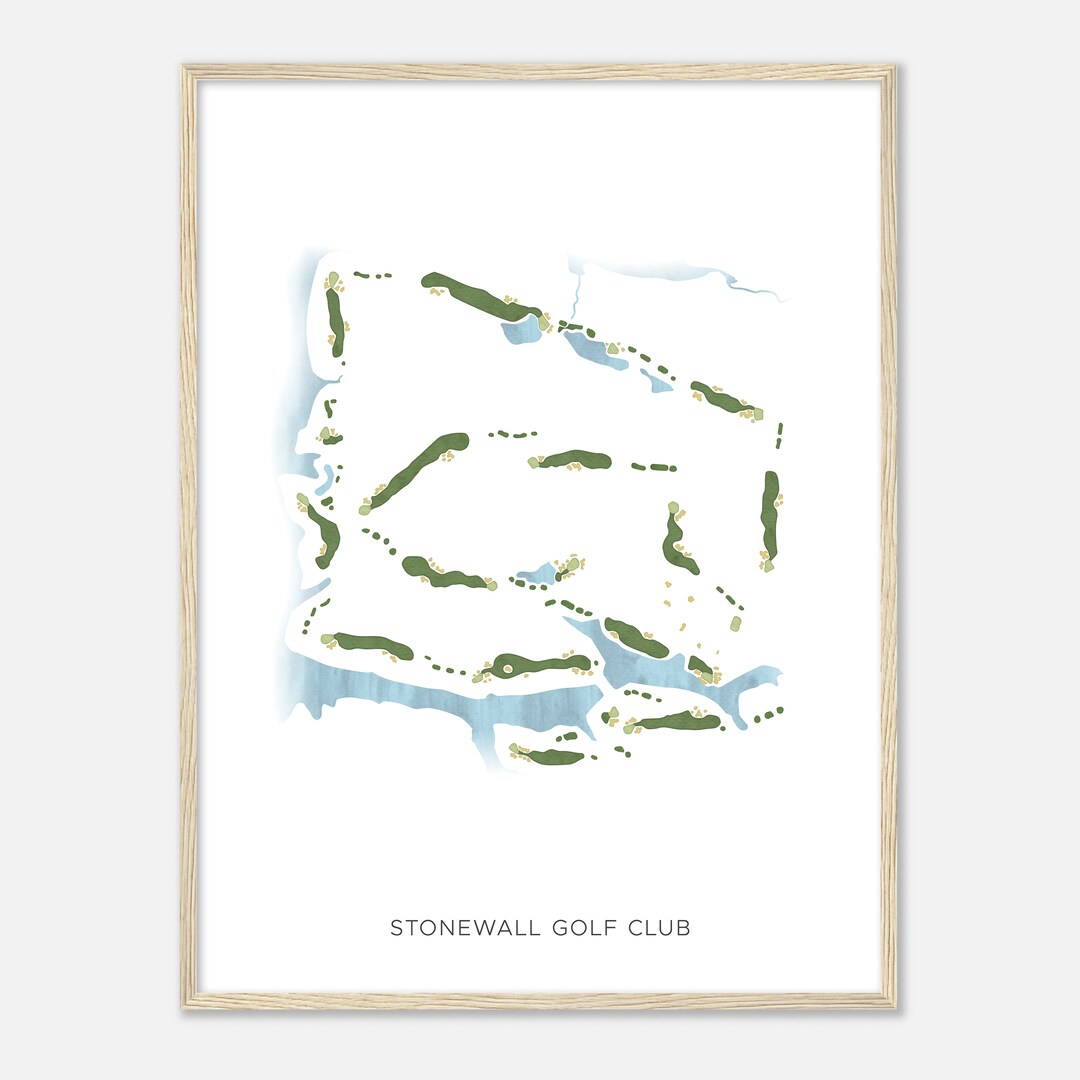Stonewall Golf Club, Virginia - Modern Watercolor Map | Golfer Gift ...