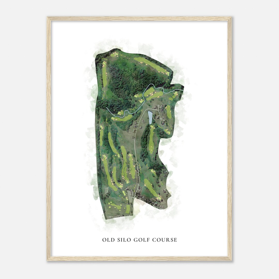 Old Silo Golf Course, Kentucky - Classic Watercolor Map | Golfer Gift ...