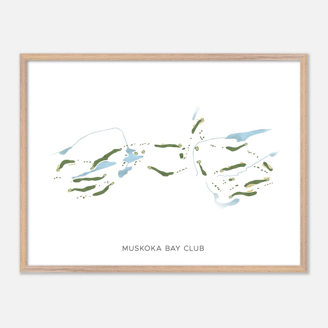Muskoka Bay Club in , Canada - Modern Watercolor Map | Golfer Gift ...