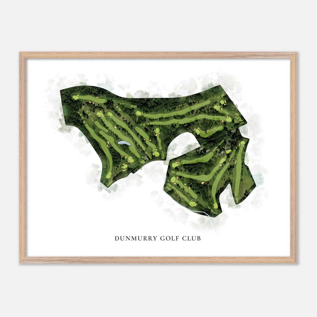 Dunmurry Golf Club in Dunmurry, Northern Ireland - Classic Watercolor ...