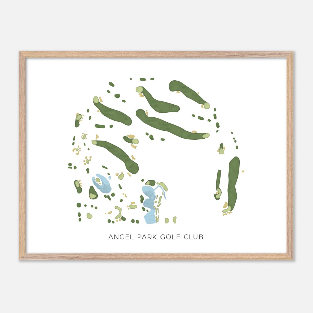 Angel Park Golf Club in Las Vegas, Nevada - Modern Watercolor Map ...