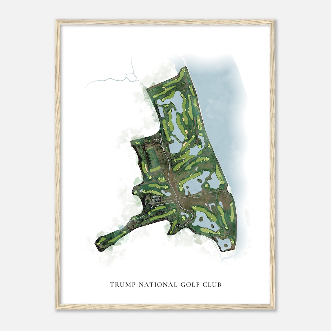 Trump National Golf Club, Virginia - Classic Watercolor Map | Golfer ...