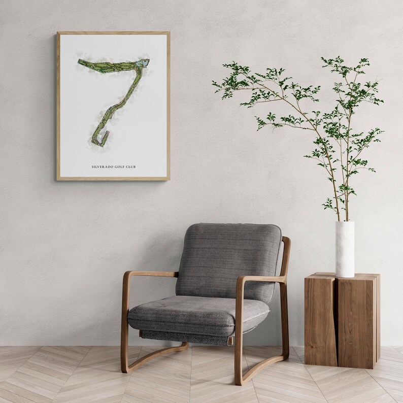 Silverado Golf Club, Arizona - Classic Watercolor Map | Golfer Gift ...