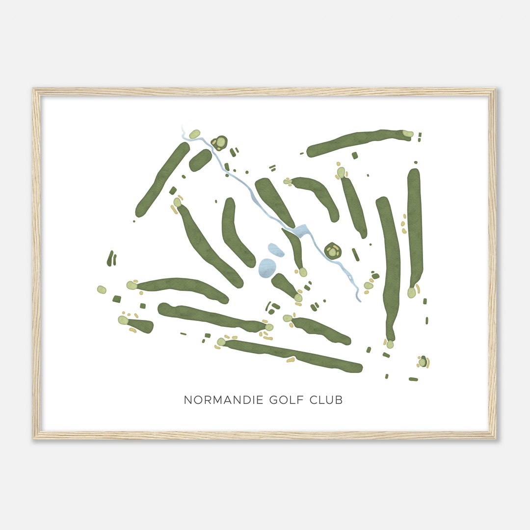 Normandie Golf Club, Missouri - Modern Watercolor Map | Golfer Gift ...