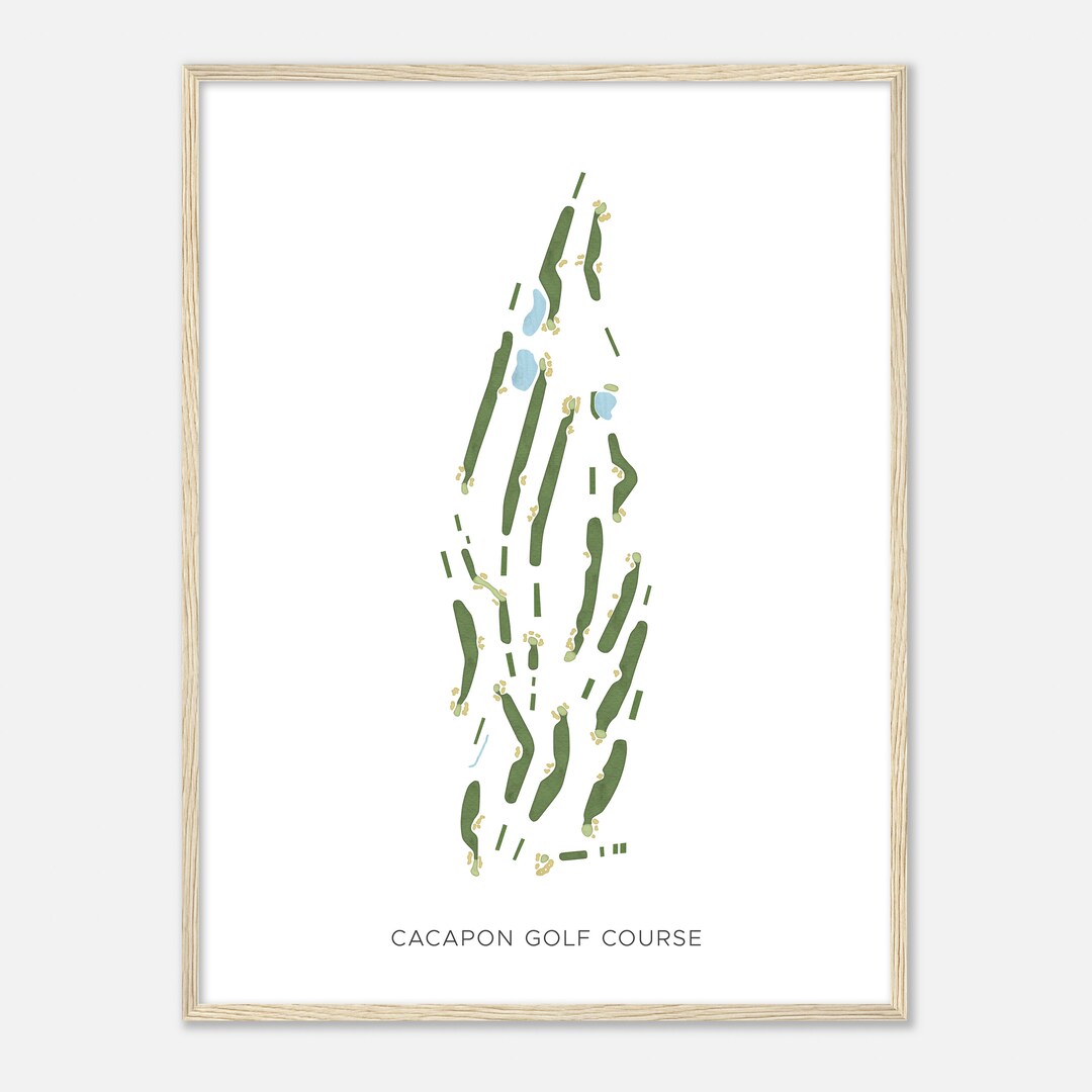 Cacapon Golf Course, West Virginia - Modern Watercolor Map | Golfer ...