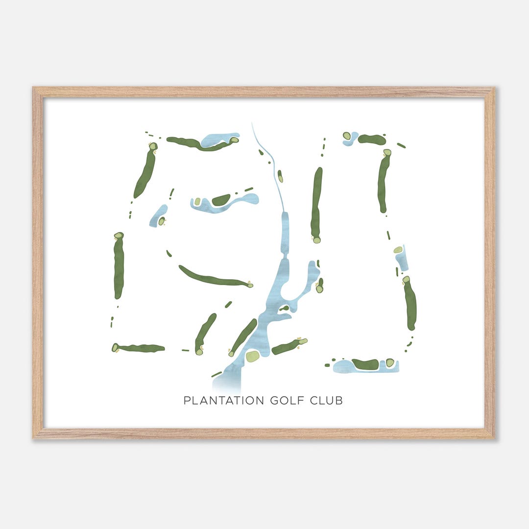 Plantation Golf Club in Frisco, Texas - Modern Watercolor Map | Golfer ...