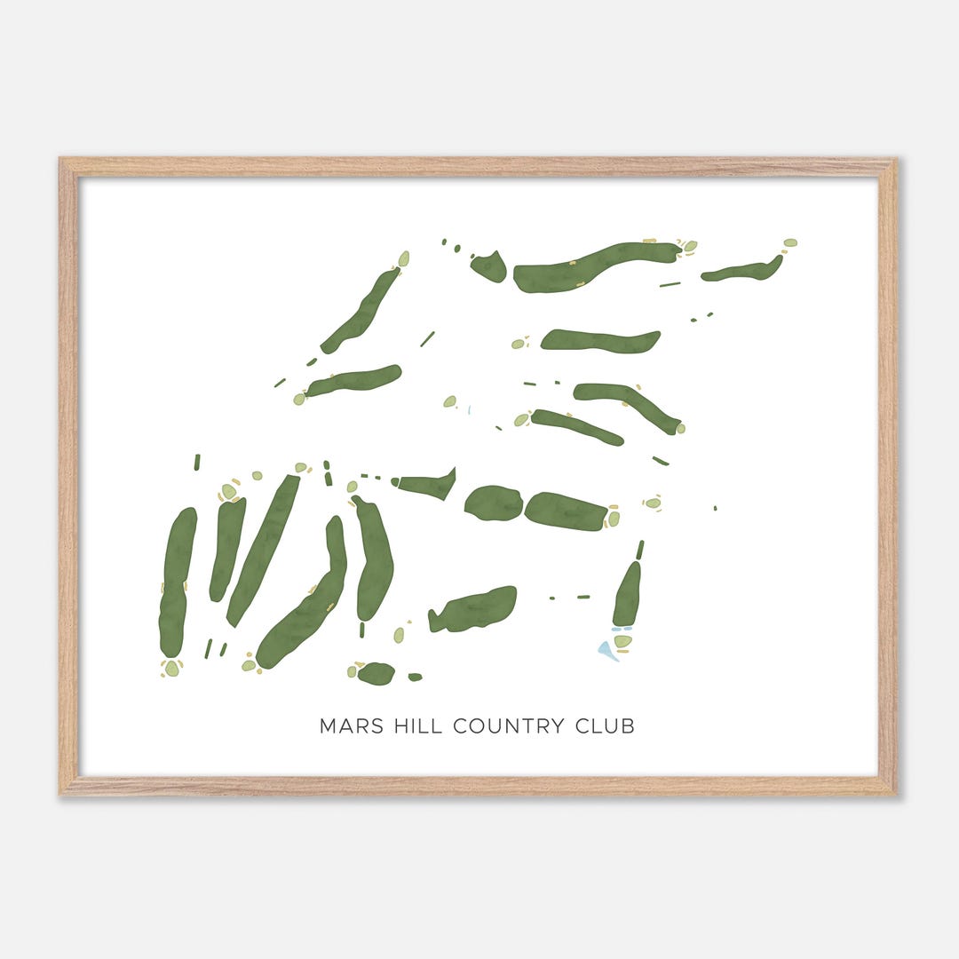 Mars Hill Country Club in Mars Hill, Maine - Modern Watercolor Map ...