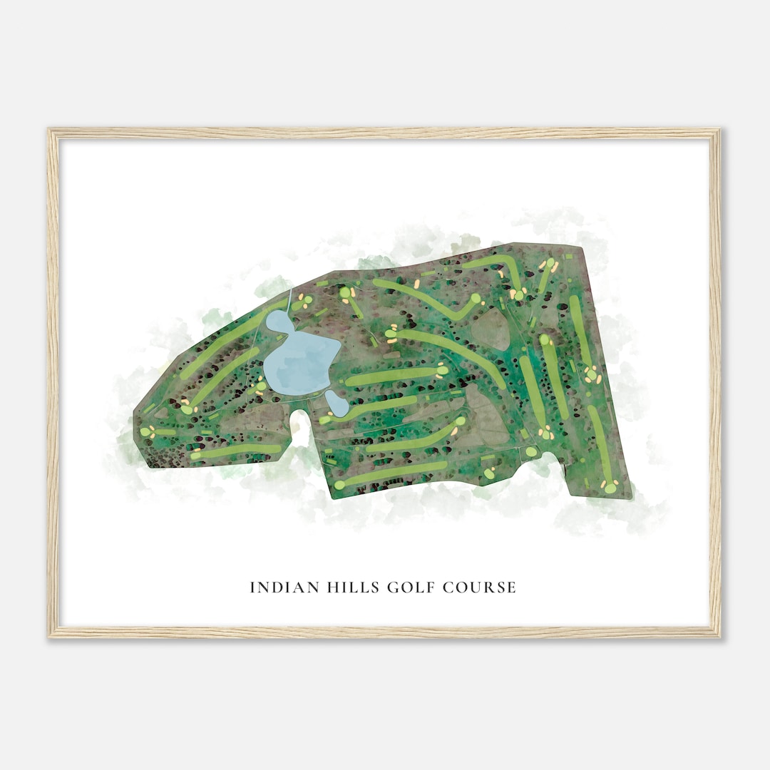 Indian Hills Golf Course, New York - Classic Watercolor Map | Golfer ...