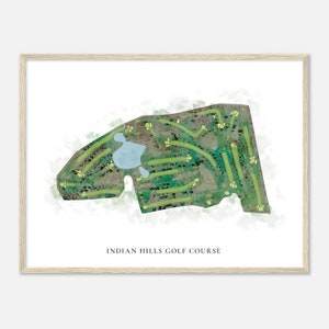 Golf Course Map Indian Hills - Etsy