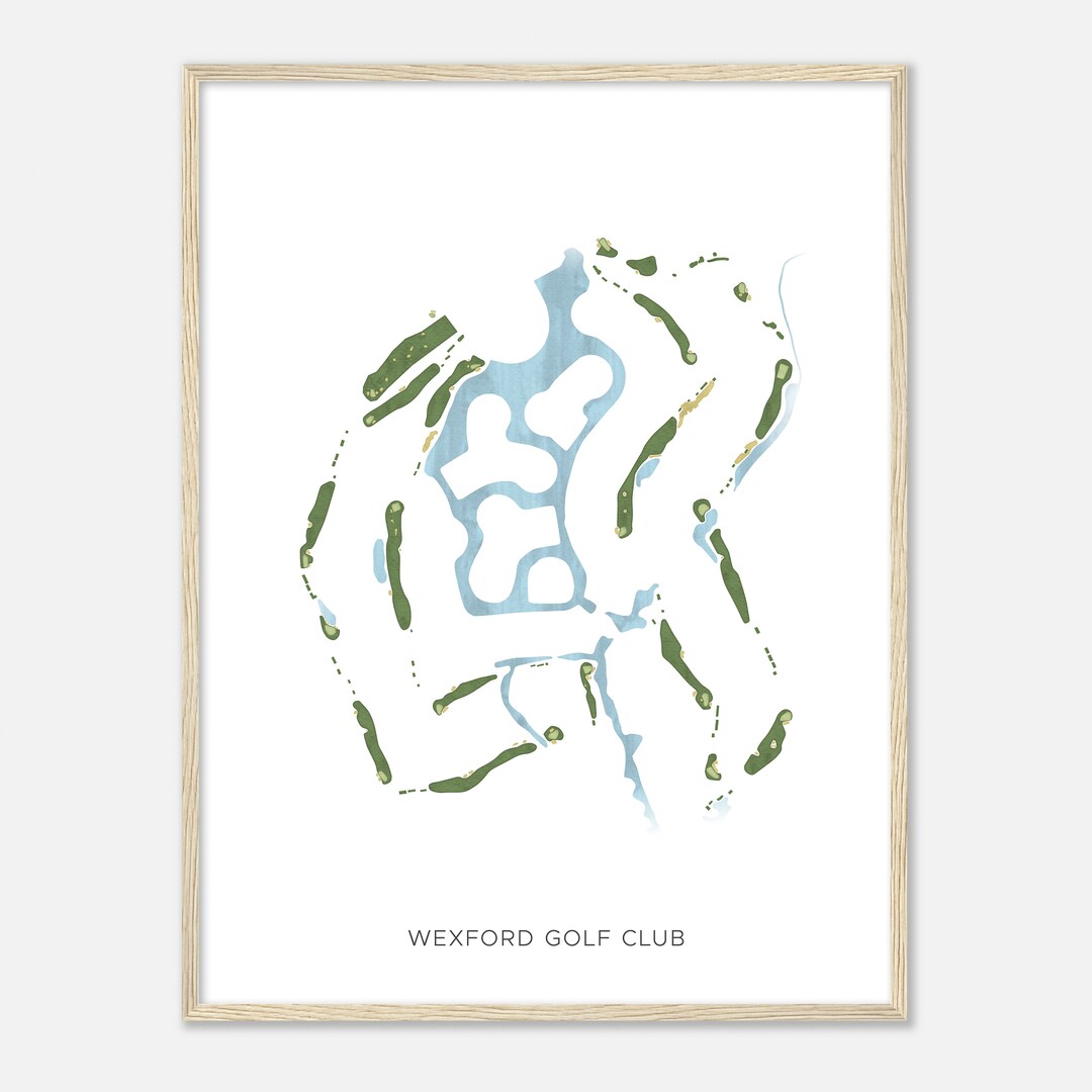 Wexford Golf Club, South Carolina - Modern Watercolor Map | Golfer Gift ...