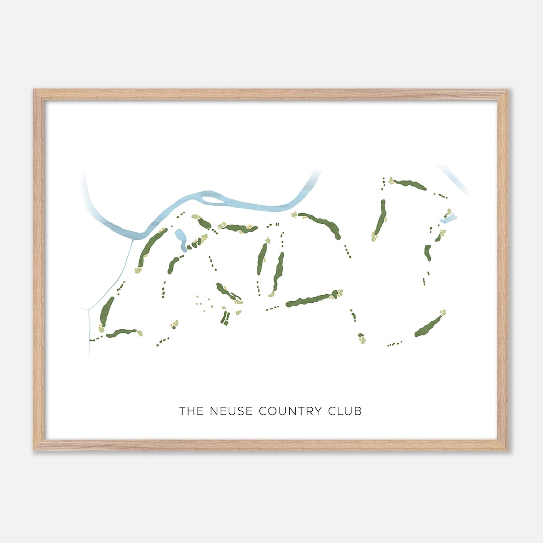 The Neuse Country Club in Clayton, North Carolina - Modern Watercolor ...