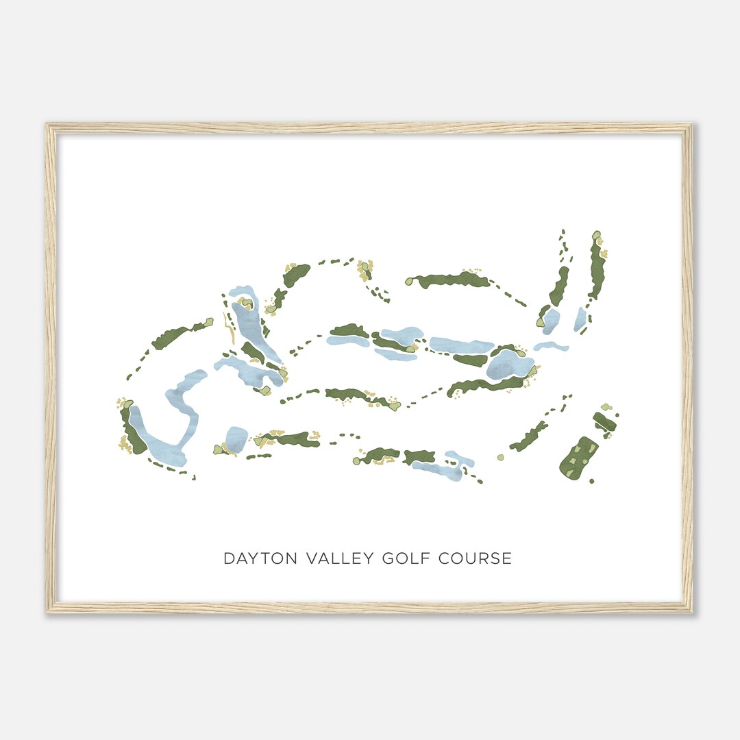 Dayton Valley Golf Course, Nevada - Modern Watercolor Map | Golfer Gift ...