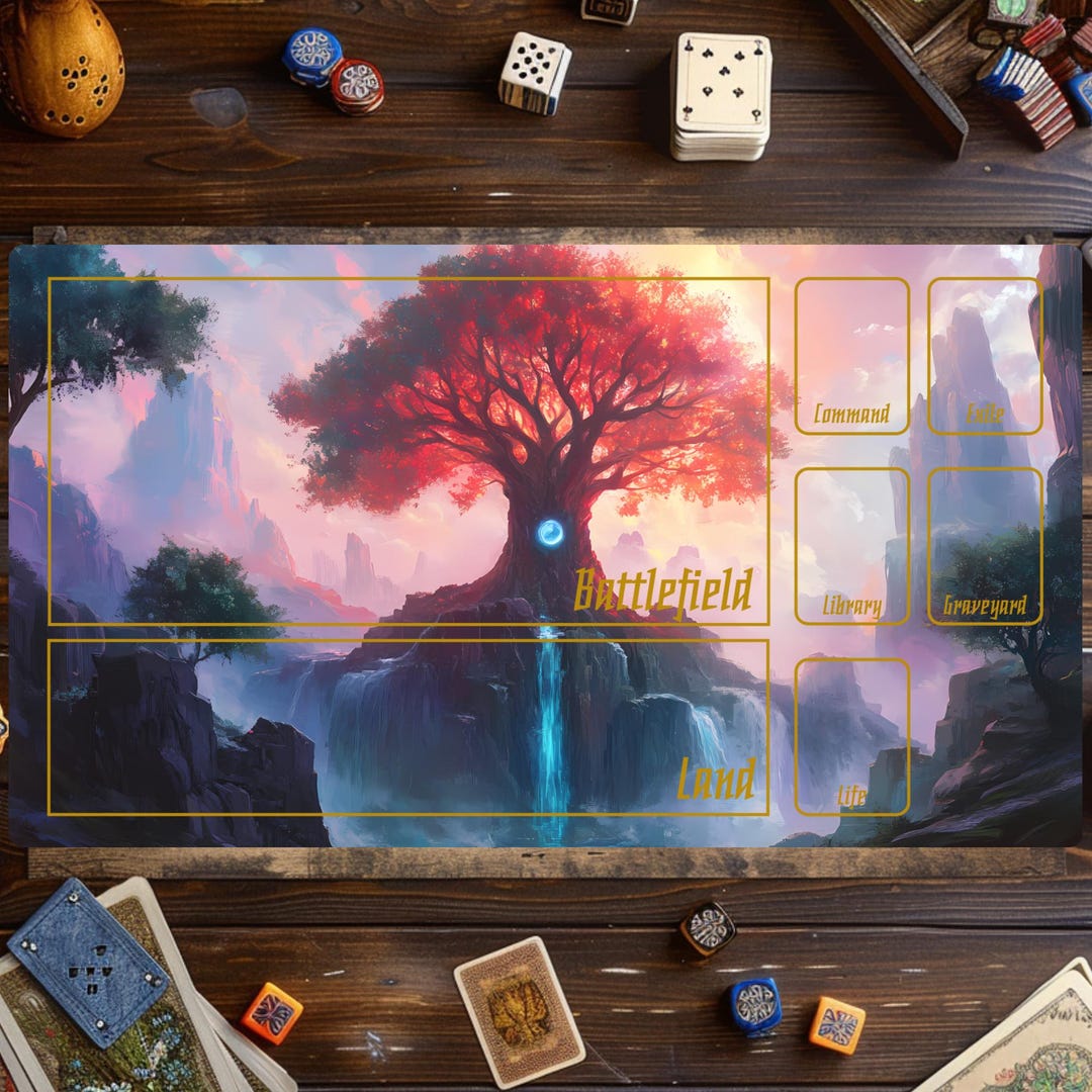 Magic Playmat, Magic the Gathering Play Mat, Tree of Life Mat, Card ...
