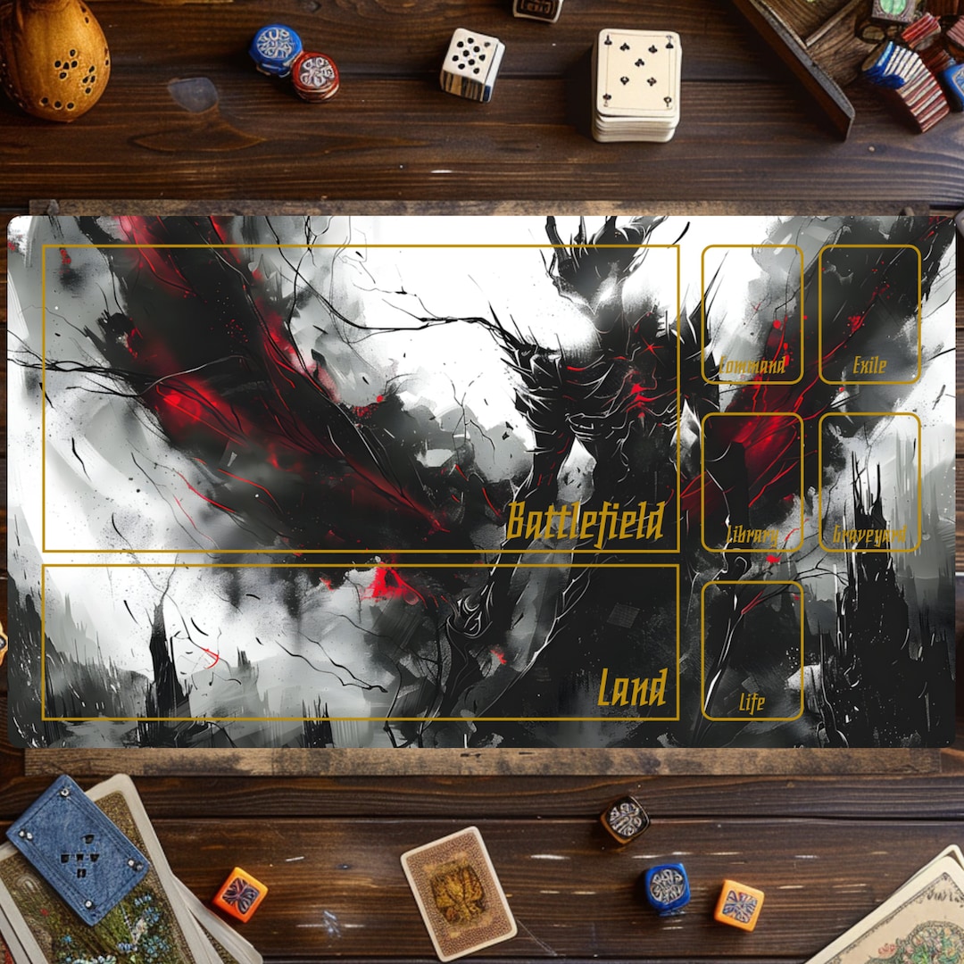 Magic Playmat, Magic the Gathering Play Mat, Demon Mat, Card Games Play ...