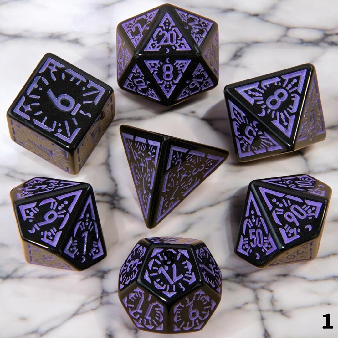 Carved D&D Dice Set, DND Dice, Dungeons and Dragons Dice, Dice Set DND ...
