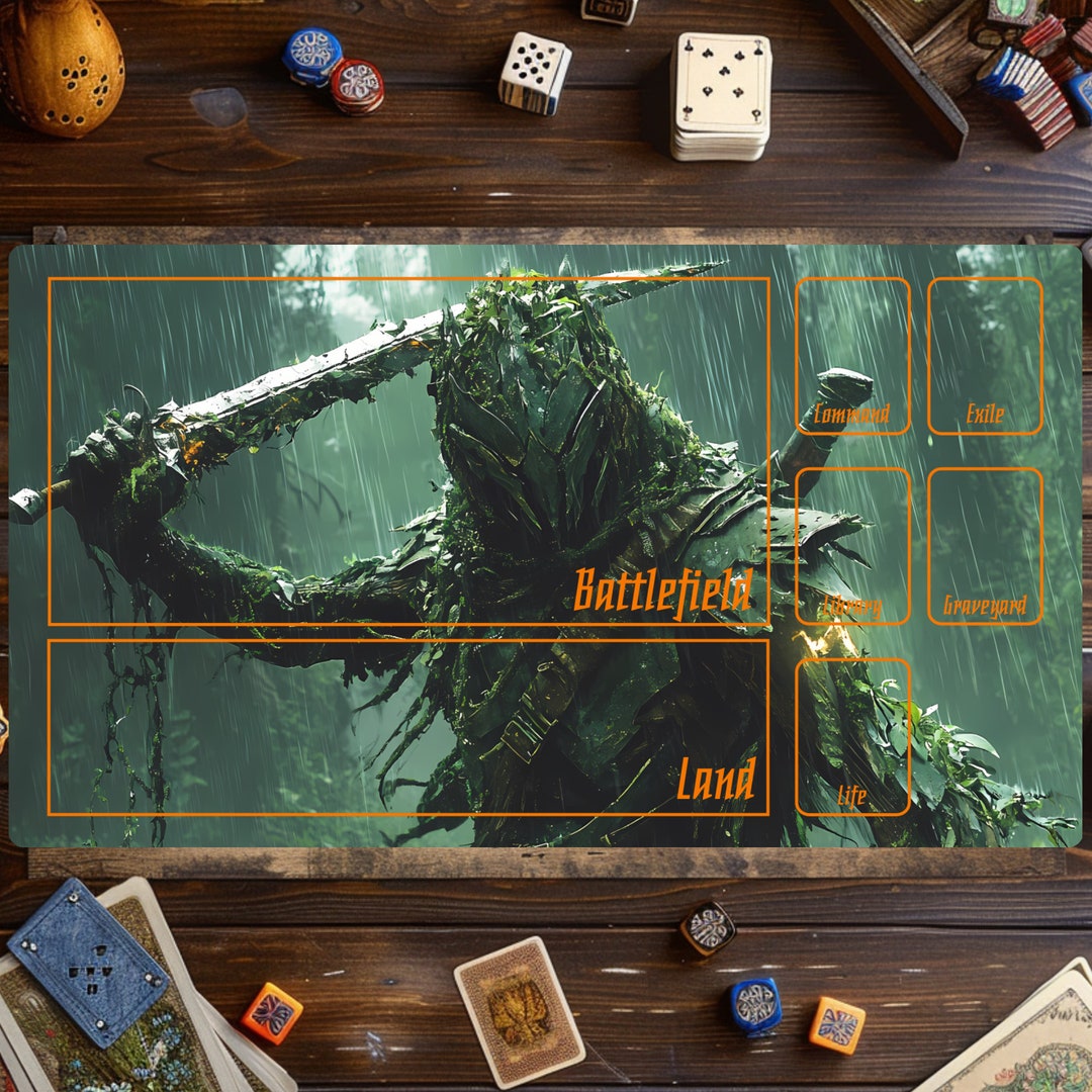 Warrior Magic Play Mat, Magic the Gathering Playmat, MTG Mat, Card ...