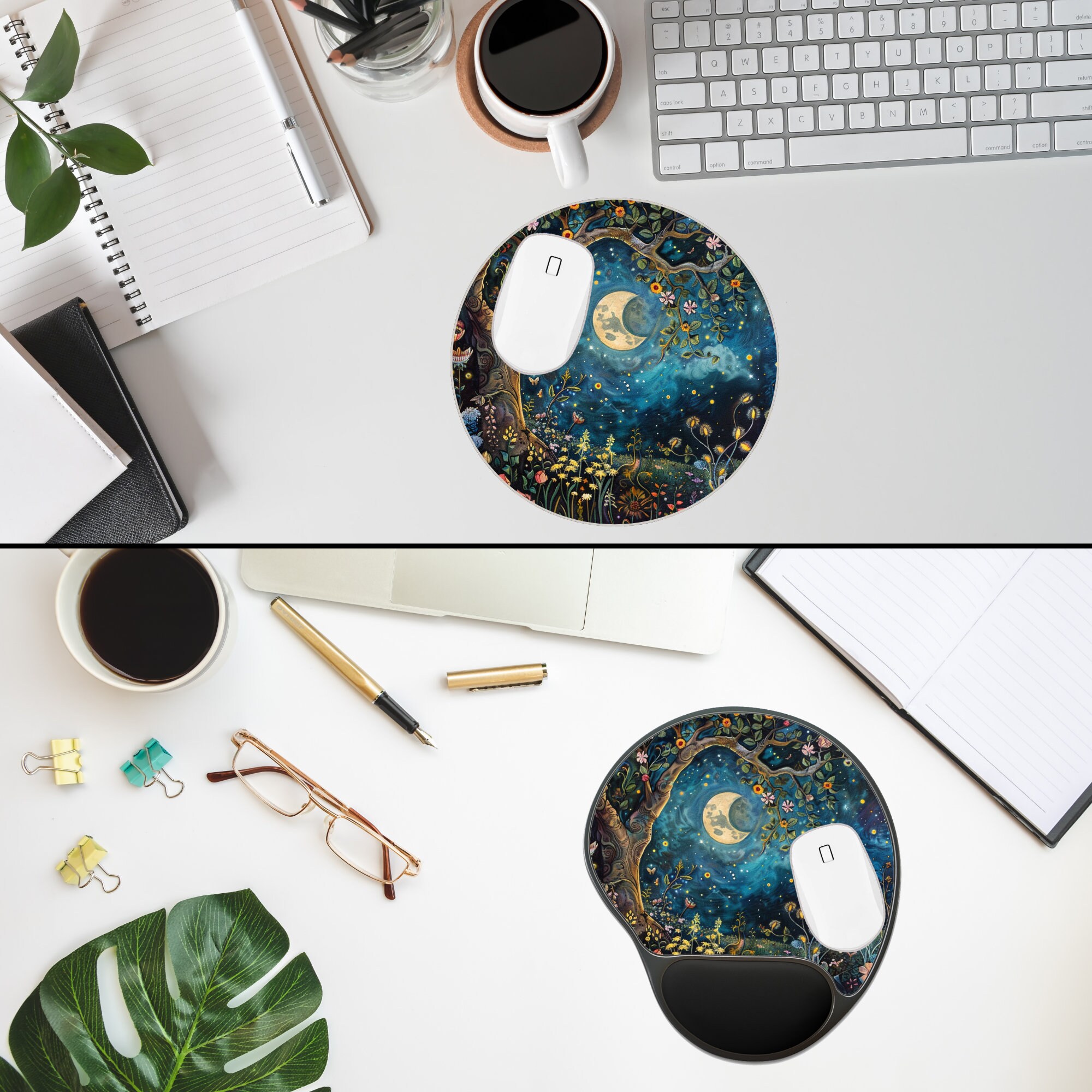 Floral Desk Mat, Cute Gaming Mouse Pad, Large Deskmat Nature, Flower ...