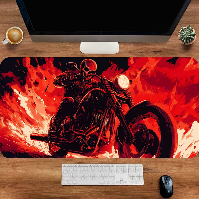 Ghostrider Deskmat, Halloween Desk Mat, Horror Mouse Pad, Gaming ...