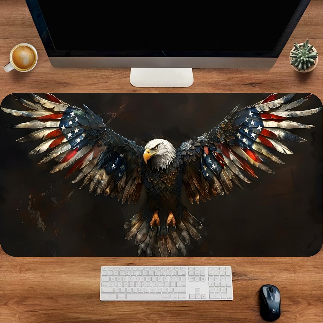 USA Desk Mat, American Eagle Deskmat, Floral Desk Mat, Gaming Mouse Pad ...