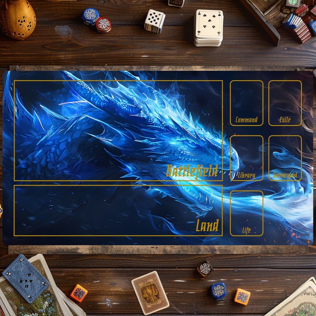 Magic Playmat, Magic the Gathering Play Mat, Dragon Mat, Card Games ...