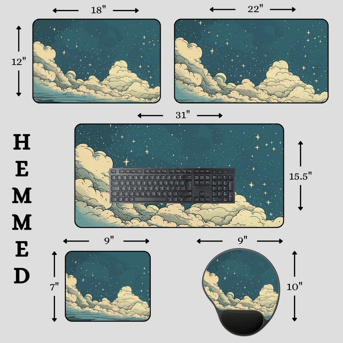 Anime Sky Mouse Pad, Gaming Mouse Pad, Gaming Desk Mat, Cute Desk Pad ...