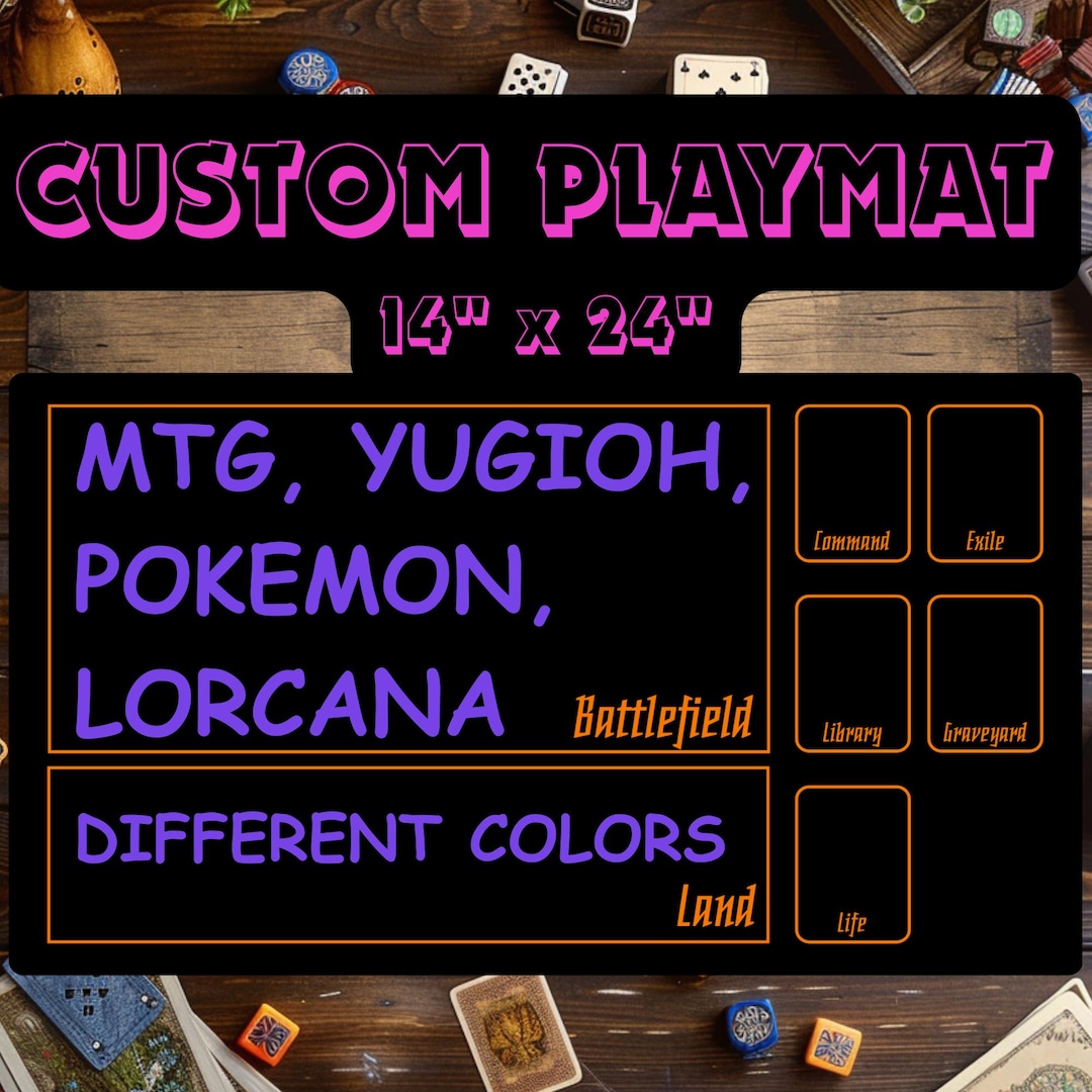 Custom Playmat, Custom Play Mat MTG - Lorcana - Yugioh - Pokemon ...