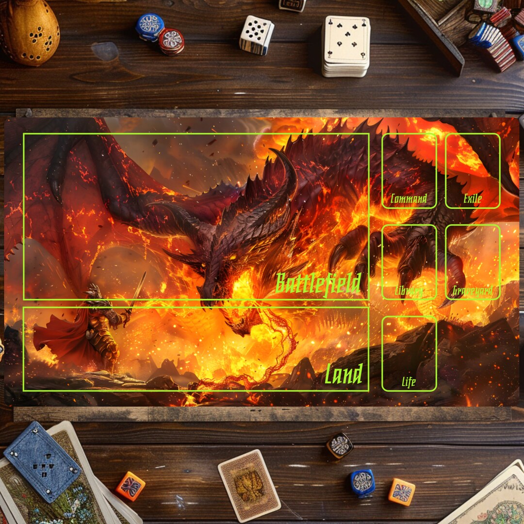 Magic Card Playmat, MTG Commander Play Mat, Card Games Play Mat, MTG ...