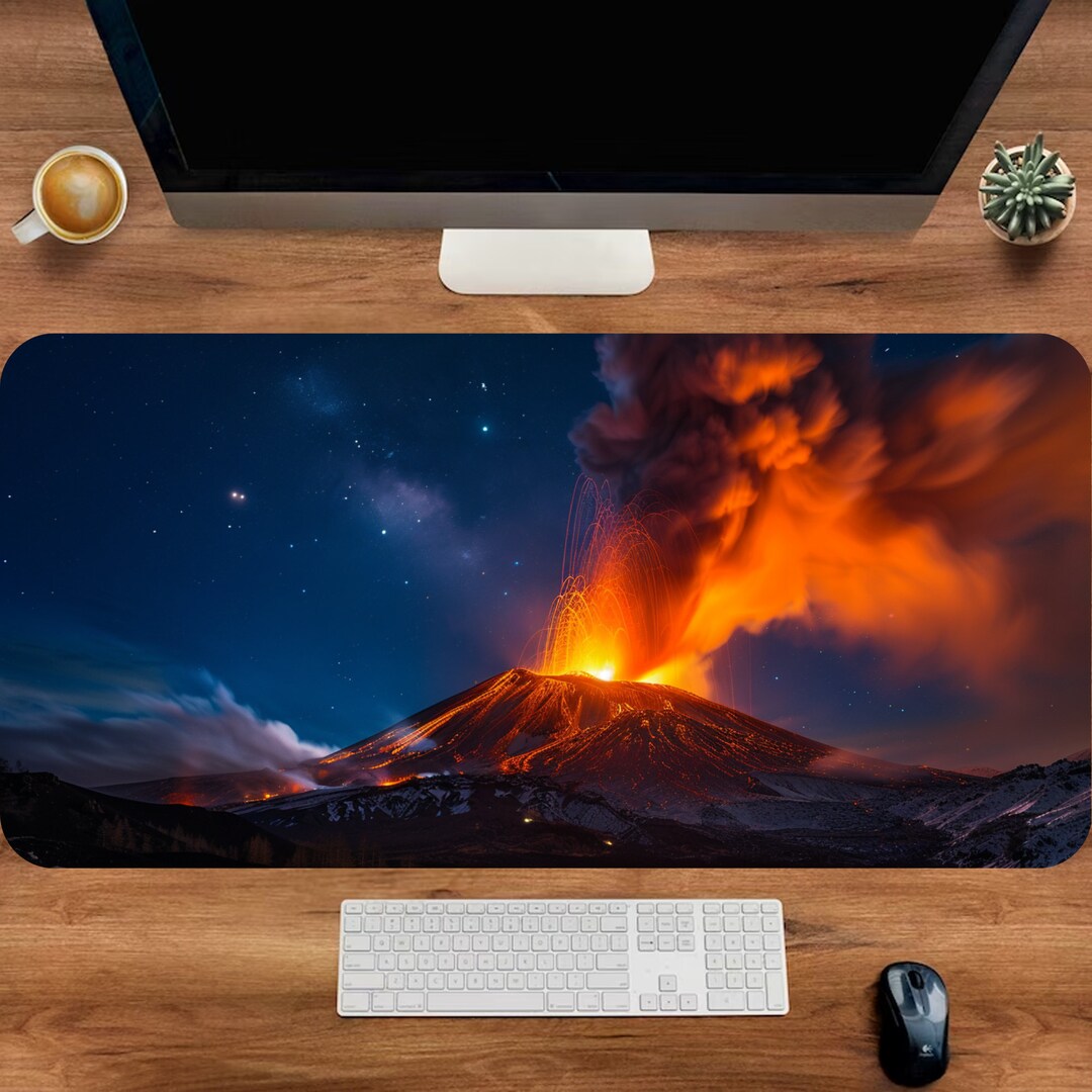 Extended Mountain Mouse Pad, Cute Desk Mat, Aesthetic Nature Deskmat ...