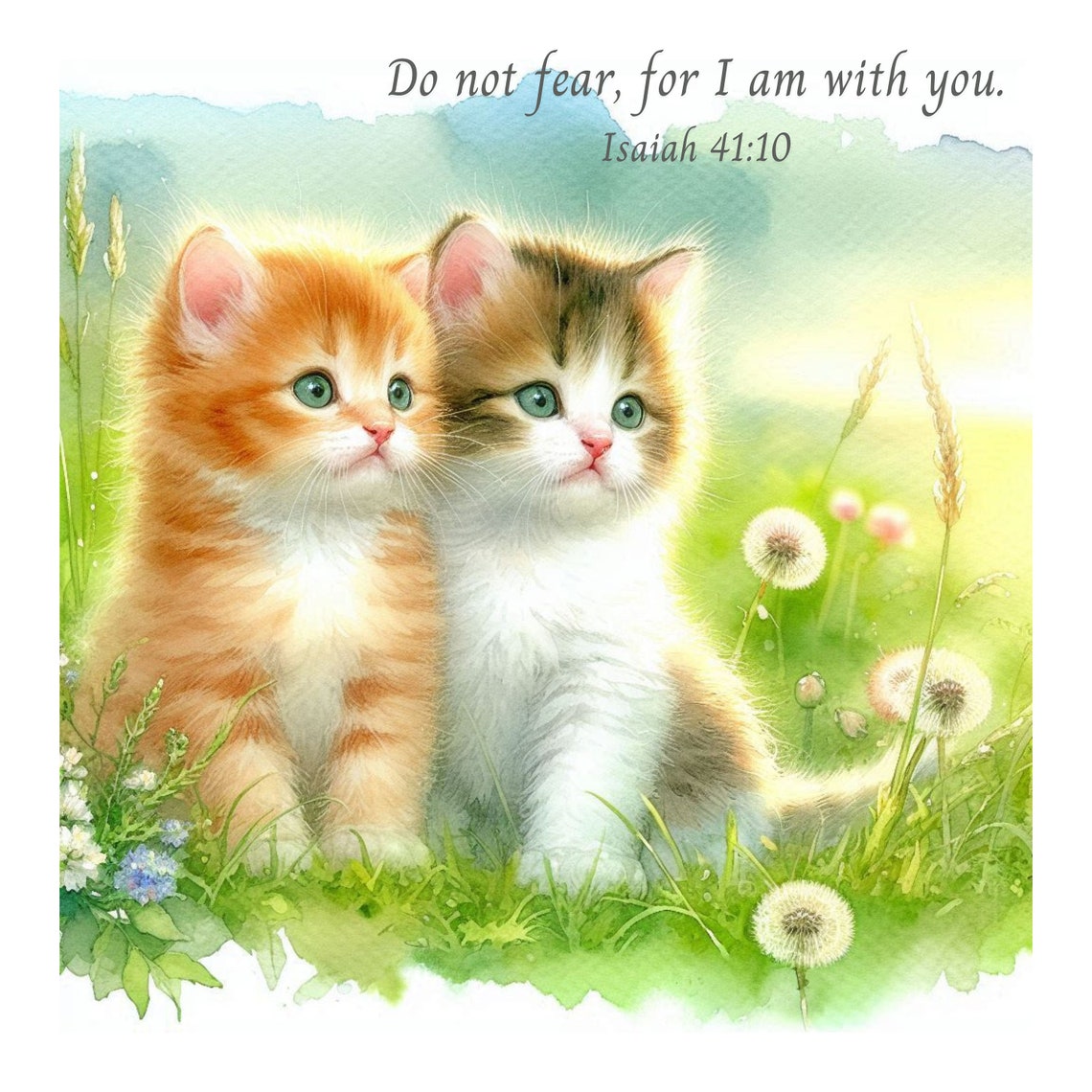 Clipart Watercolour Kitten Bible Verses Clipart for Cat Lover Kitten ...