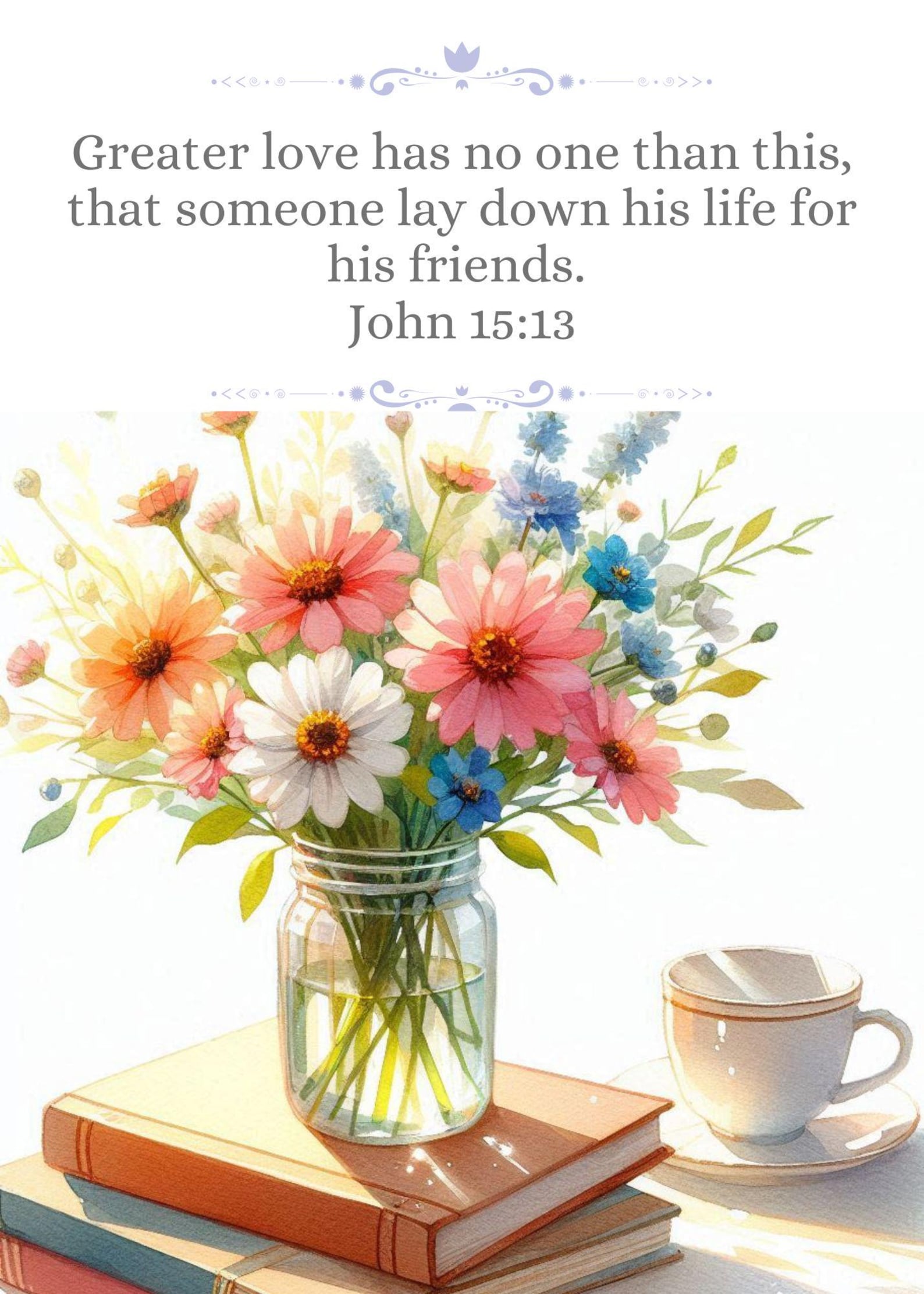 Set of 24 Floral Blessing: Bring Joy to Your Devices, Digital Download ...