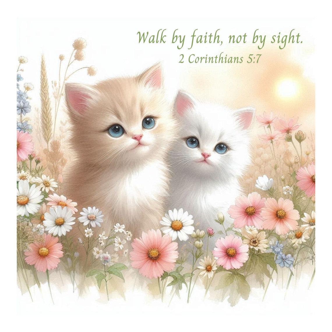 Clipart Watercolour Kitten Bible Verses Clipart for Cat Lover Kitten ...