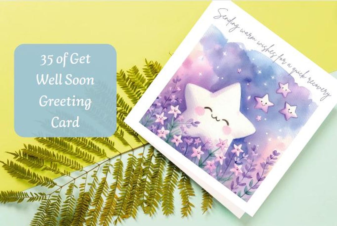 Get Well Soon Card Greeting Card Recovery Card With Heartfelt Message ...