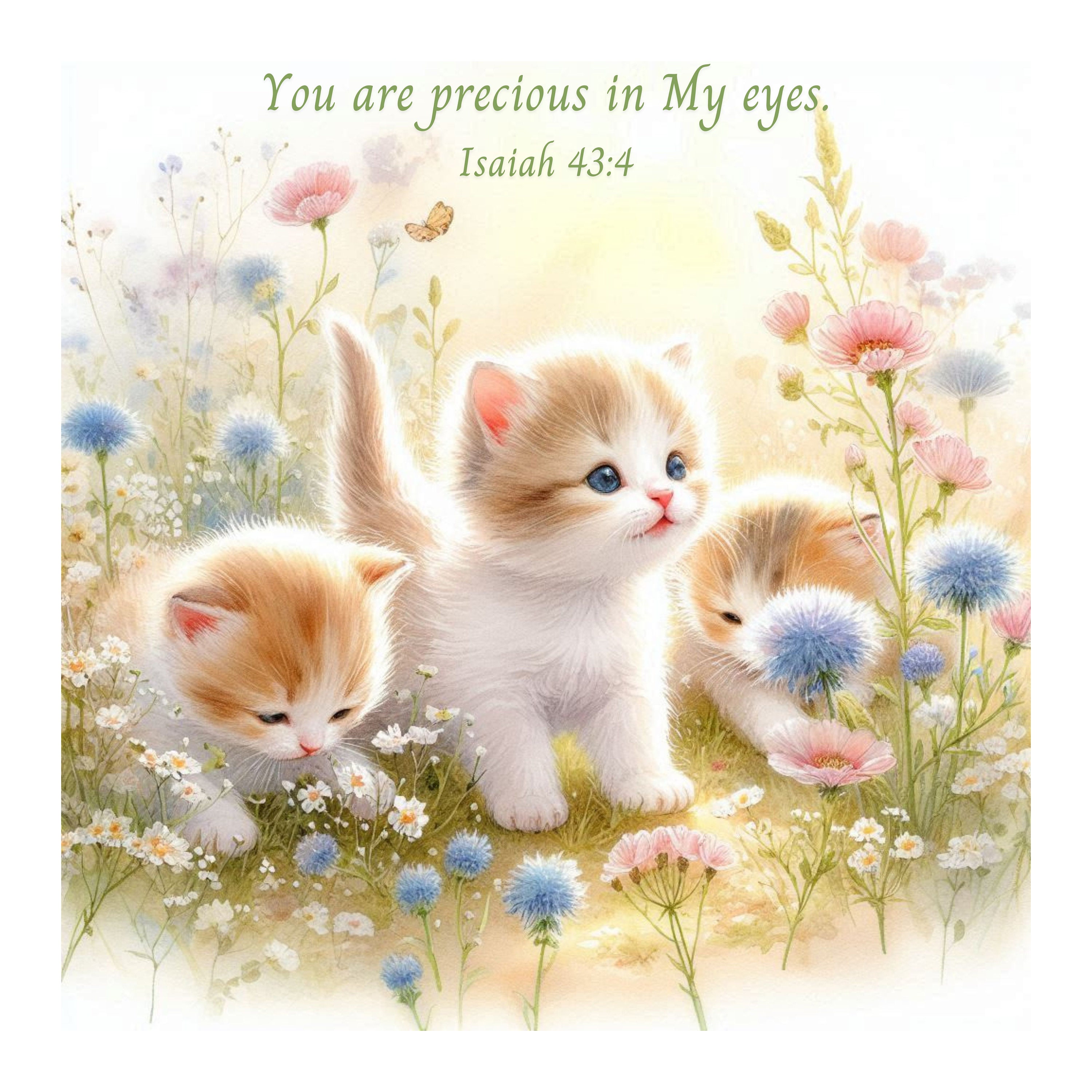 Clipart Watercolour Kitten Bible Verses Clipart for Cat Lover Kitten ...