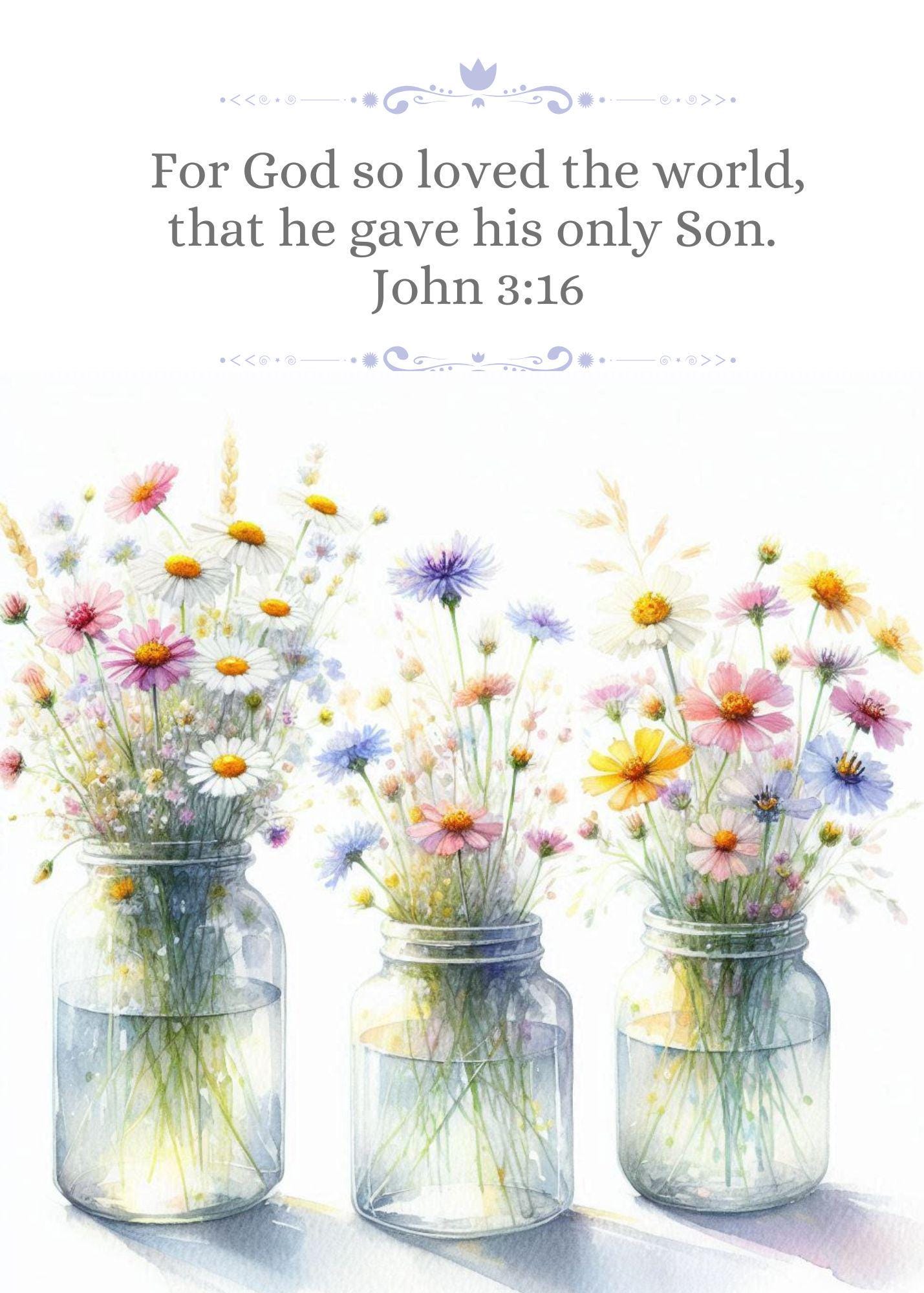 Set of 24 Floral Blessing: Bring Joy to Your Devices, Digital Download ...