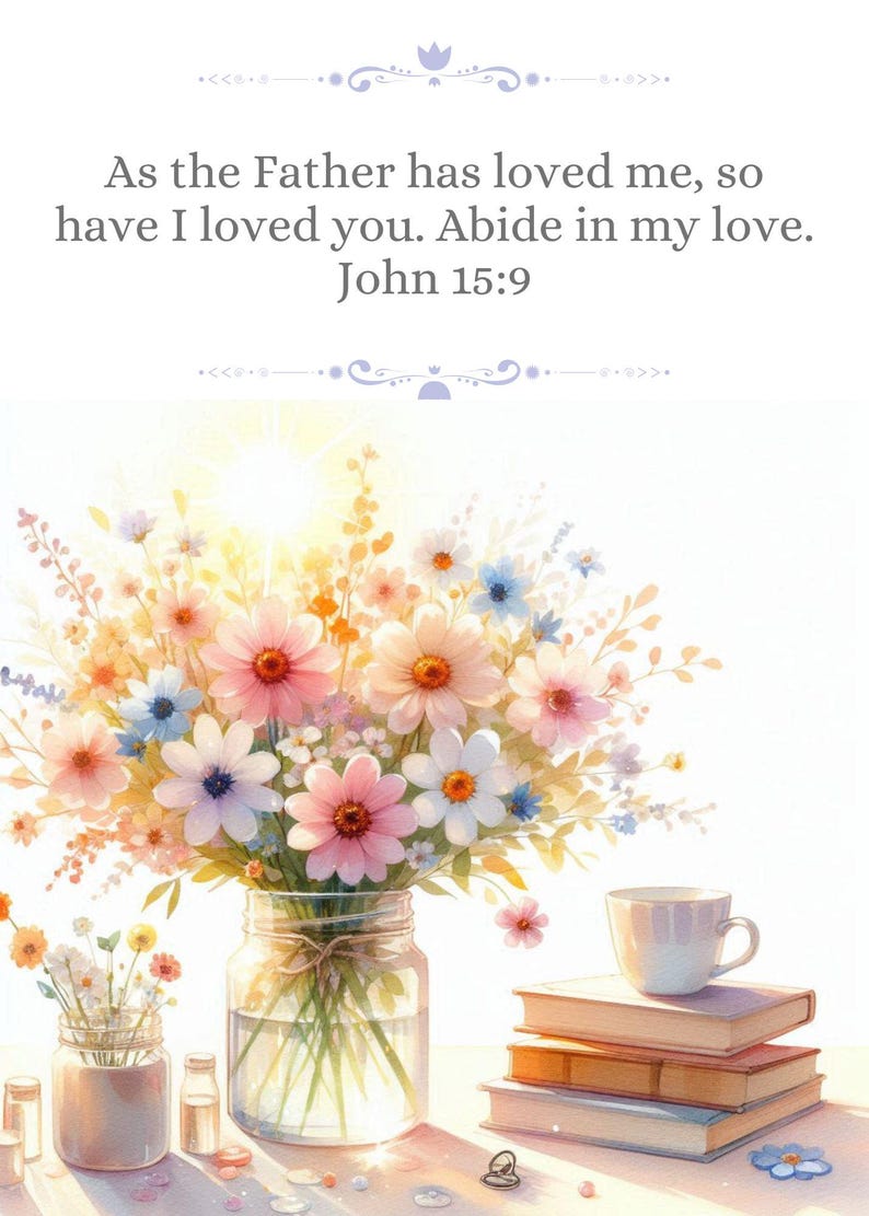 Set of 24 Floral Blessing: Bring Joy to Your Devices, Digital Download ...