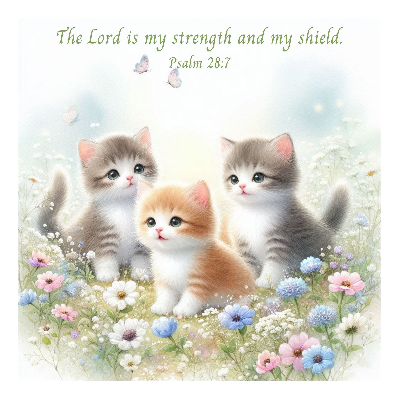 Clipart Watercolour Kitten Bible Verses Clipart for Cat Lover Kitten ...