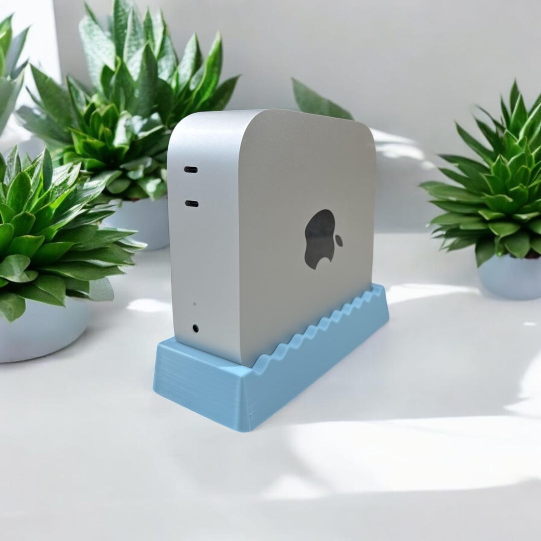 Apple M4 Mac Mini 2024 New Vertical Desktop Holder Mount - 3D Printed ...