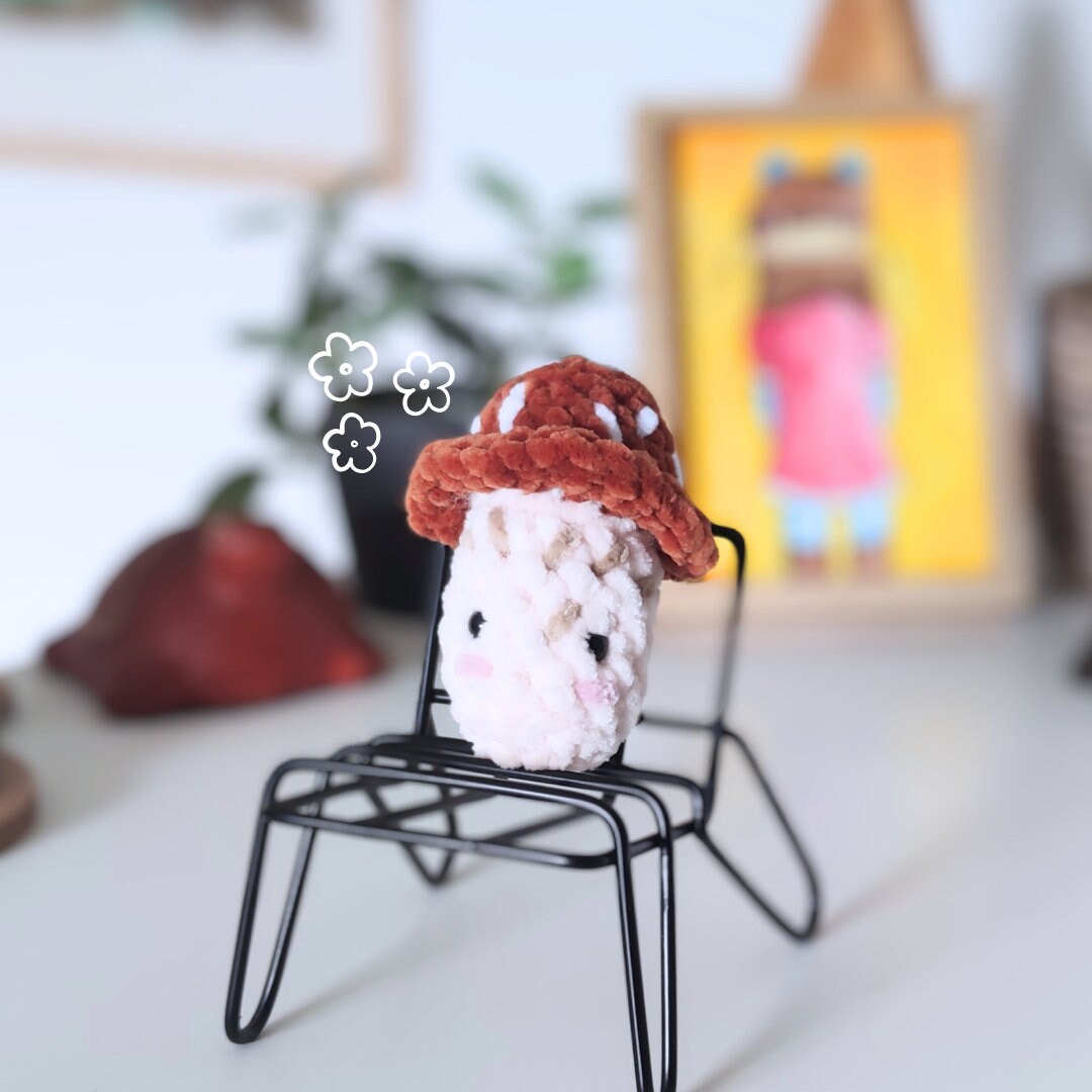 Pixie Puff: Mini Mushroom Crochet Plushie, Physical Item, Handmade ...