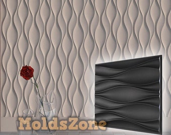 3D Panel Mold for Gypsum, Plaster or Concrete Tile for Decorative Wall ...