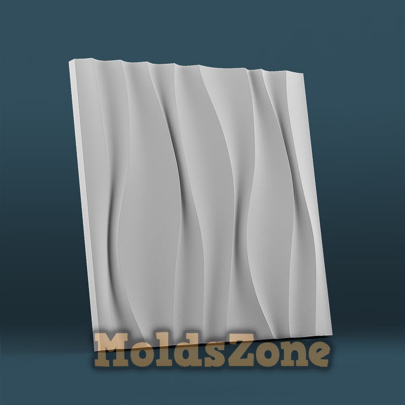 3D Wall Panel Mold for Gypsum, Plaster or Concrete Tile for Decorative ...