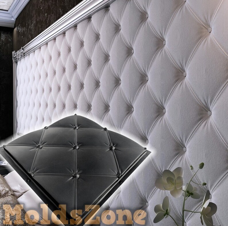 3D Wall Panel Mold for Gypsum, Plaster or Concrete Tile for Decorative ...