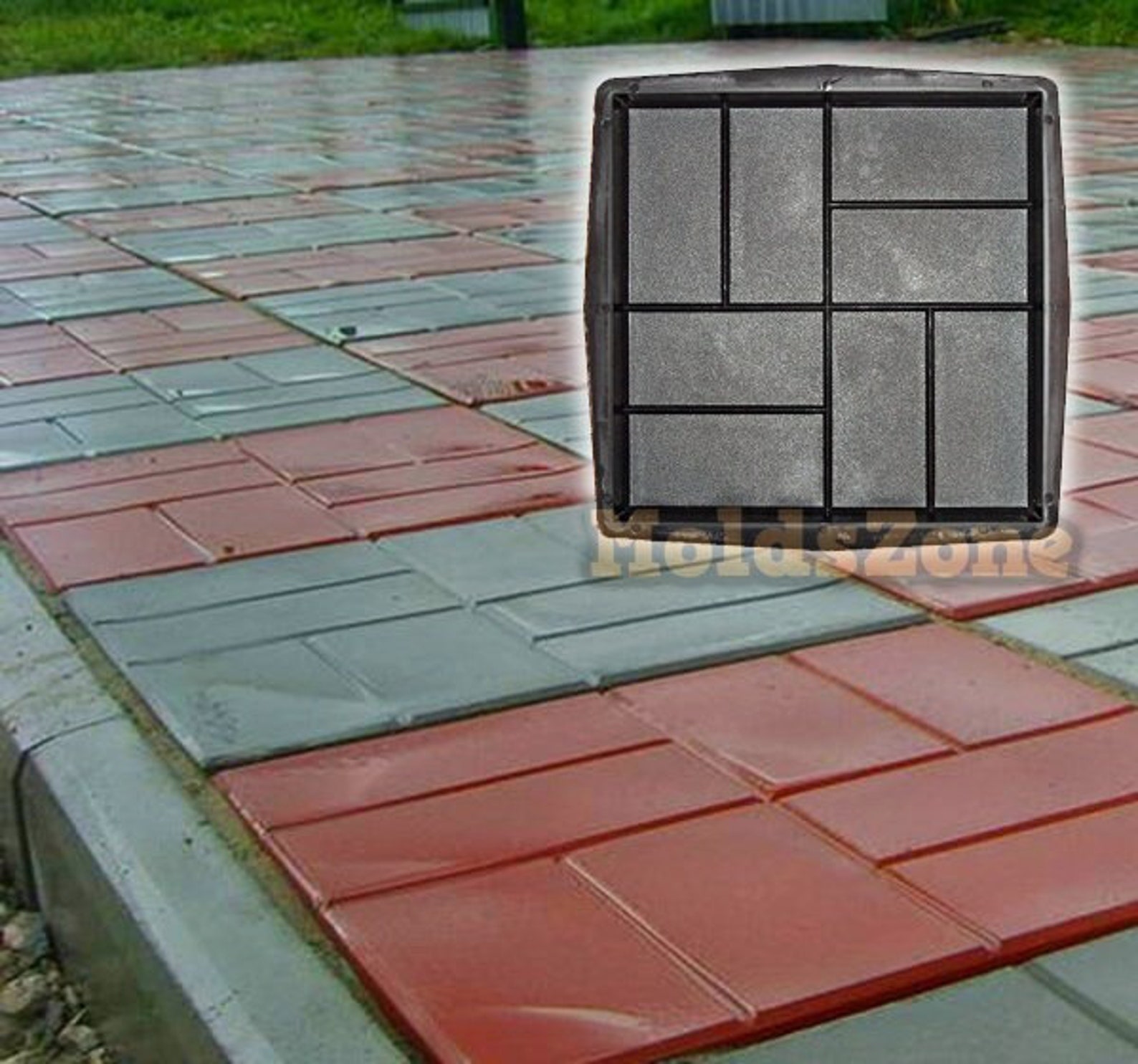 Mold for Concrete Paving Slabs, Stone Pattern, Concrete Garden ...