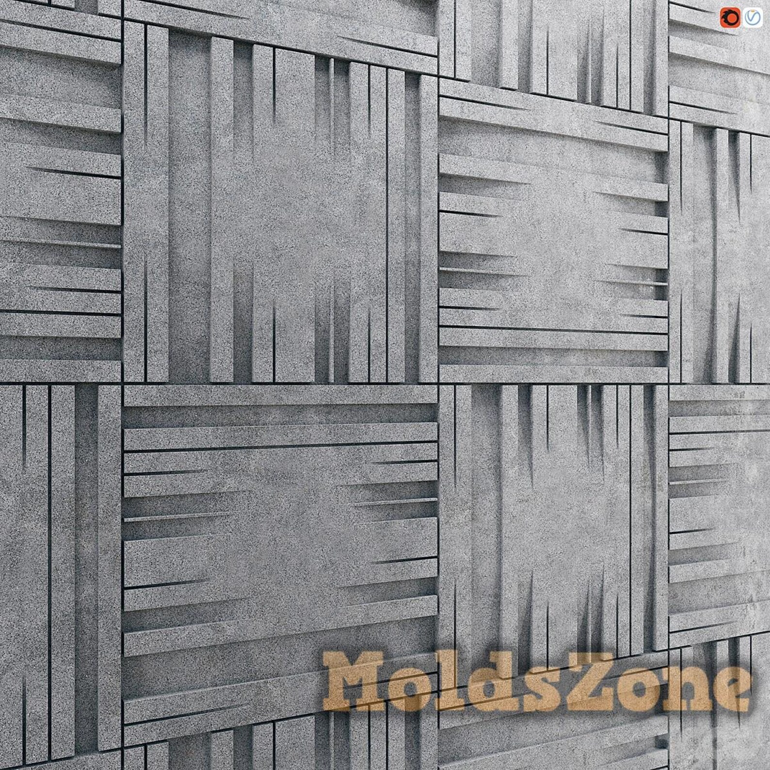 3D Wall Panel Mold for Gypsum, Plaster or Concrete Tile for Decorative ...