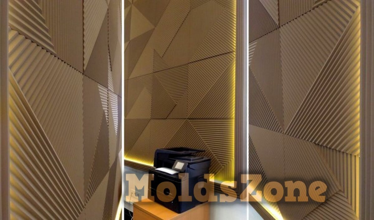 3D Wall Panel Mold for Gypsum, Plaster or Concrete Tile for Decorative ...