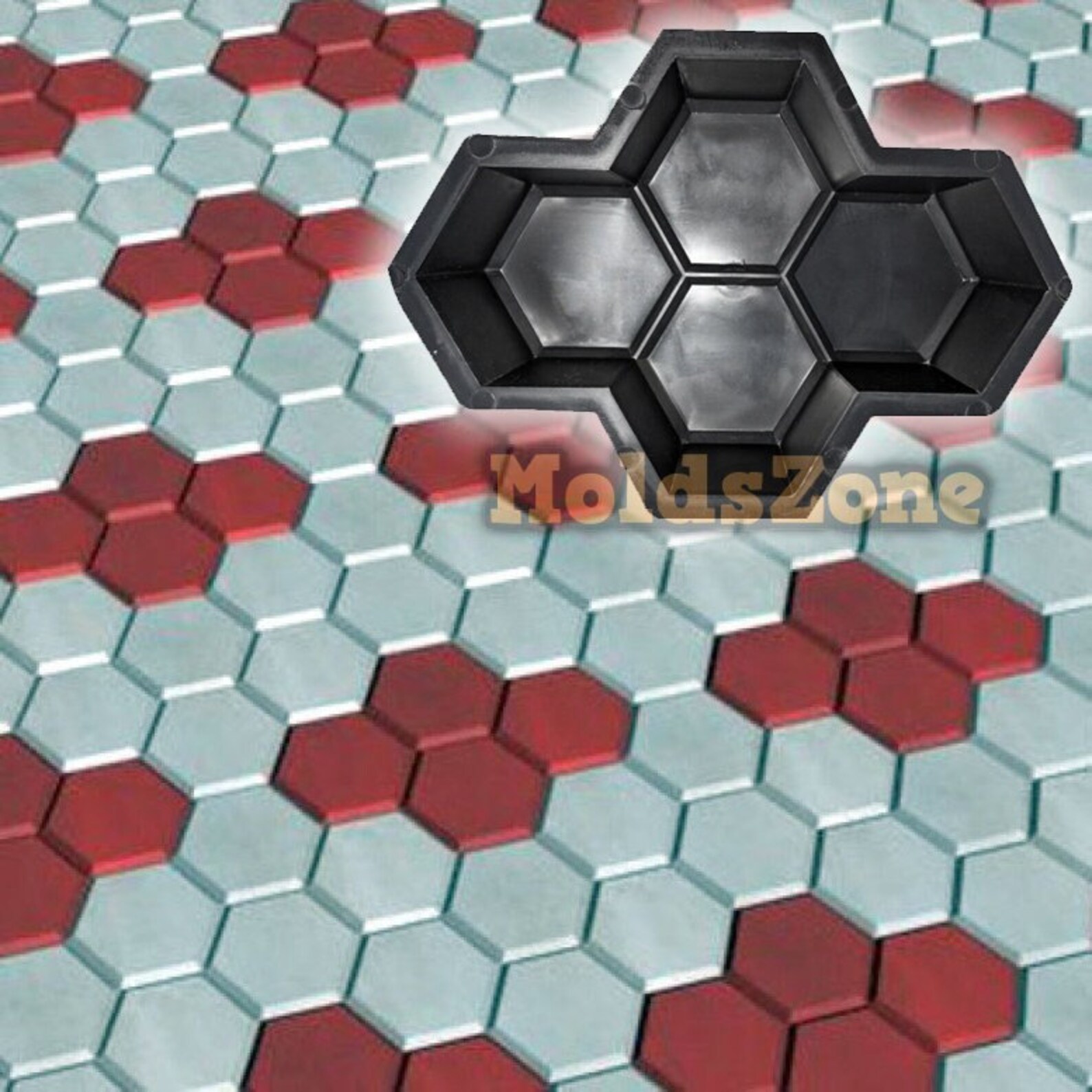 Mold for Concrete Paving Slabs, Stone Pattern, Concrete Garden ...