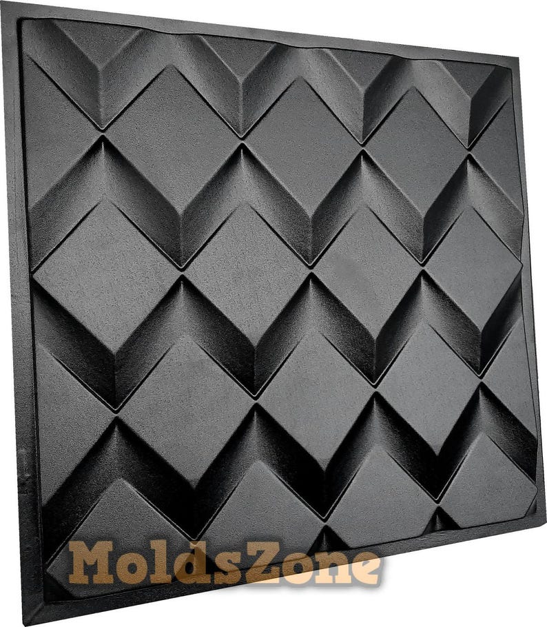 3D Wall Panel Mould for Gypsum, Plaster or Concrete Tile for Decorative ...