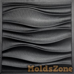 3D Wall Panel Mold for Gypsum, Plaster or Concrete Tile for Decorative ...