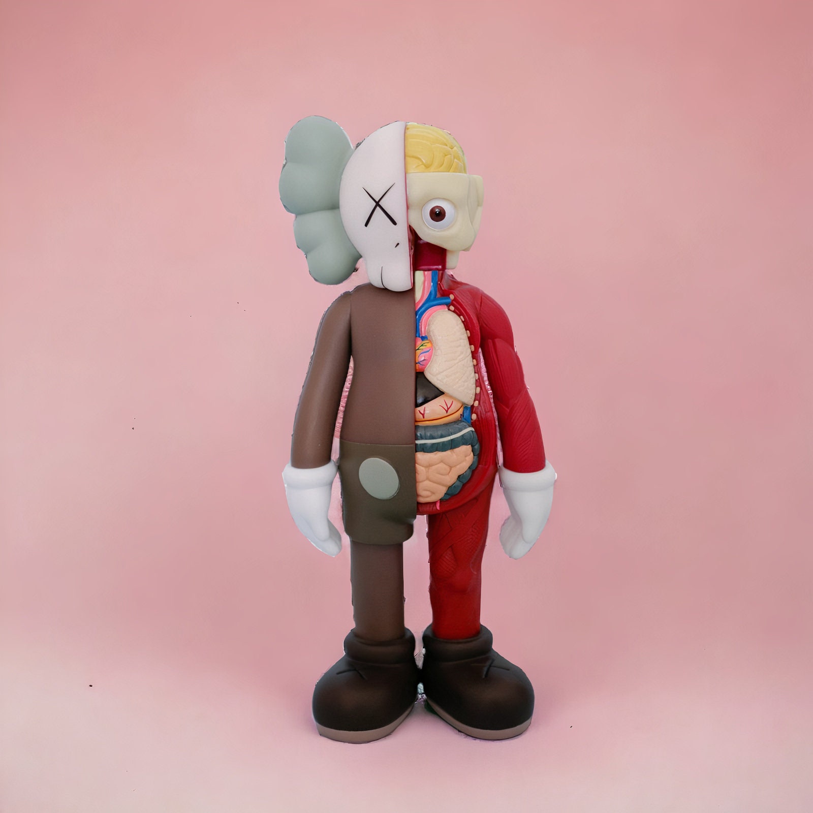 KAWS Inspired Skeleton Anatomy Figure Modern Hypebeast Bedroom Decor Rare Anatomy Companion Art ...